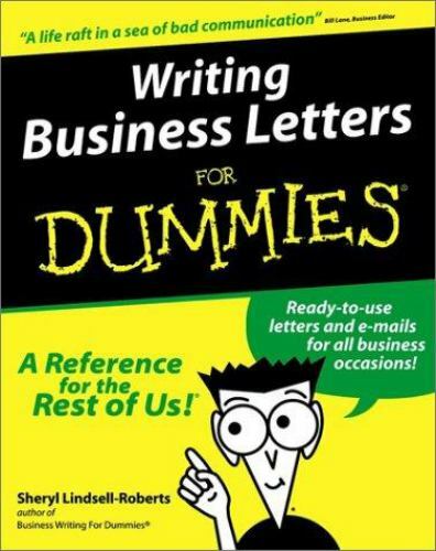 Writing Business Letters for Dummies Sheryl Lindsell-Robert, Sheryl ...