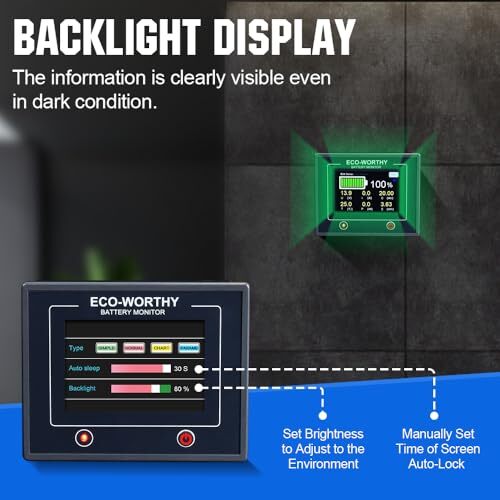 Upgraded 200a Touchable Display Battery Monitor With Hall Sensor 0100v ...
