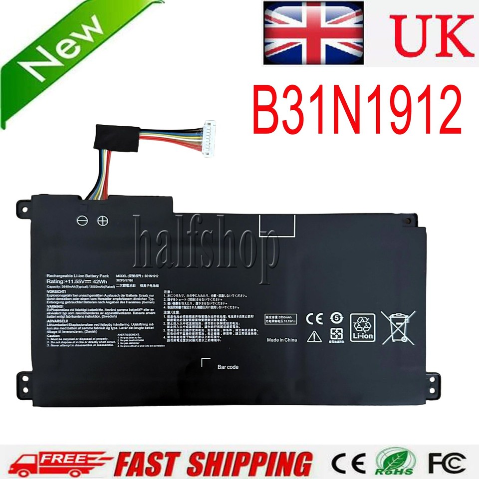 B31N1912 Battery For ASUS VivoBook 14 E410MA L410MA E410KA E510MA ...