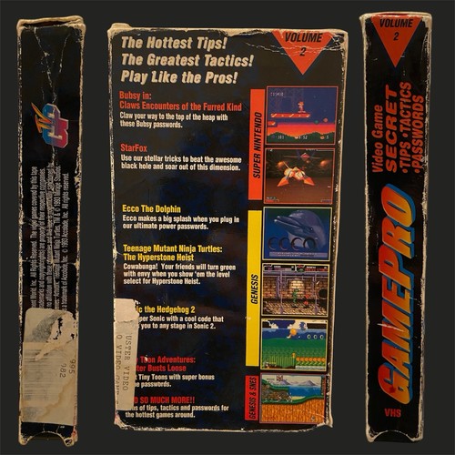 1993 GamePro VHS Video Game Secret Tips,Tactics & Passwords Vol.II ...