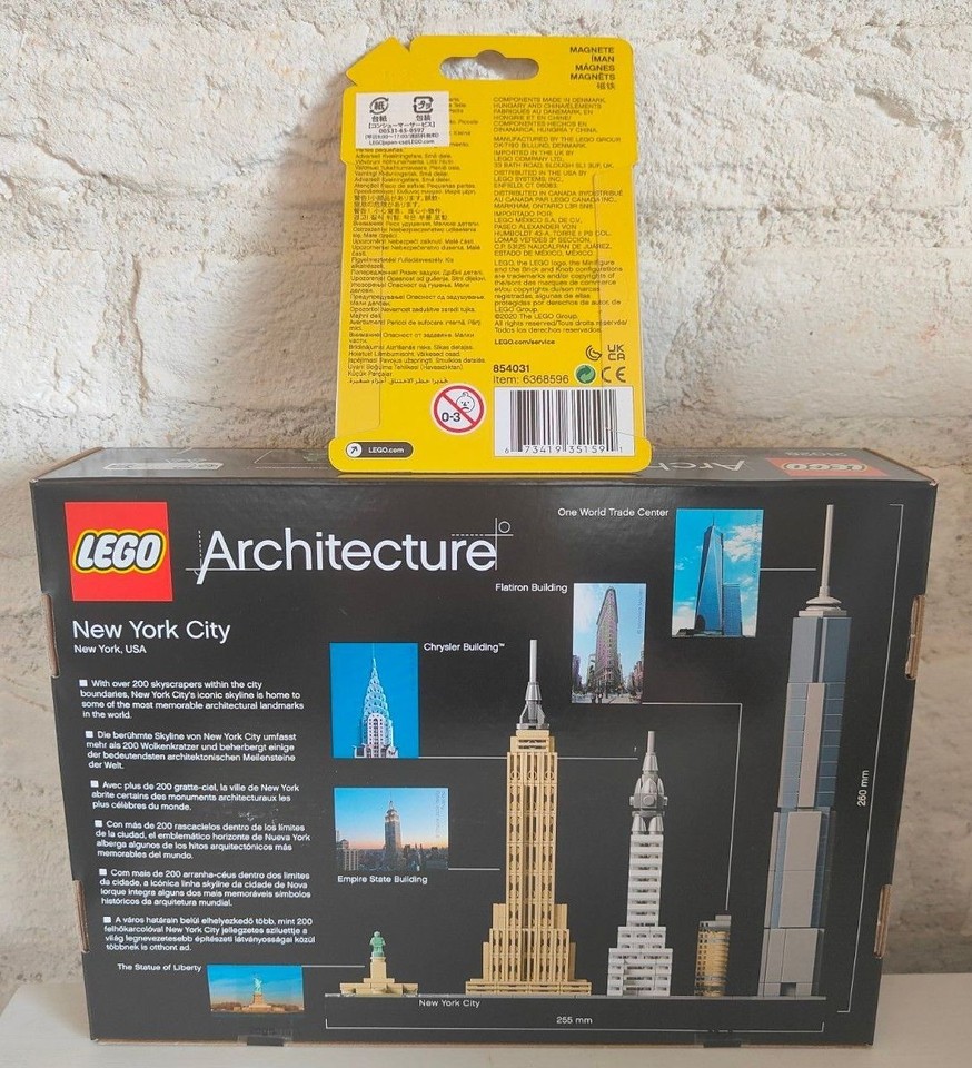 LEGO New York City & Statue of Liberty Magnet Set (854031) 2-piece set ...