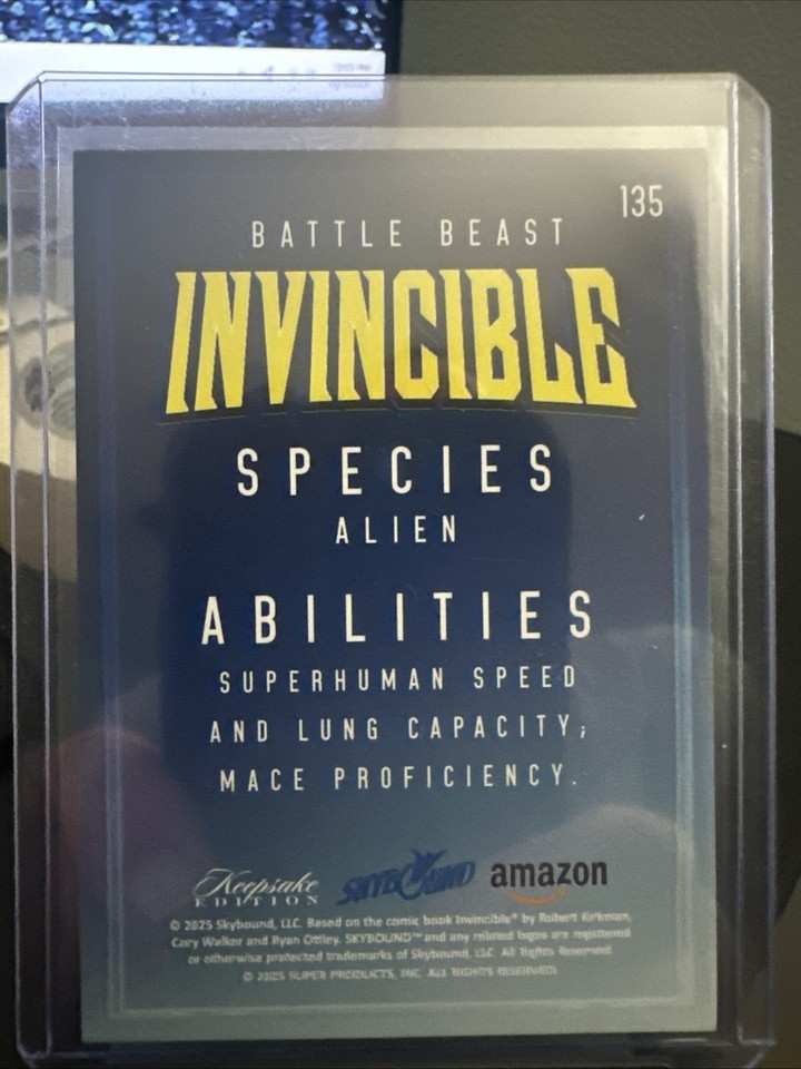 SDCC 2025 Keepsake Invincible Blood Splatter BATTLE BEAST #135 LE 500 ...
