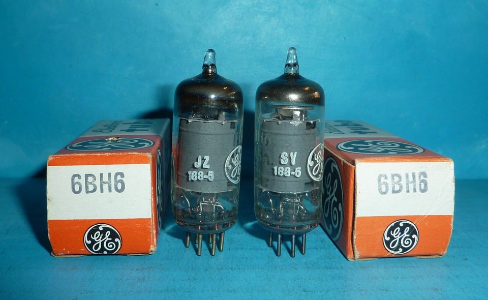 2 GE General Electric 6BH6 Tubes Halo Getters NOS/NIB | eBay
