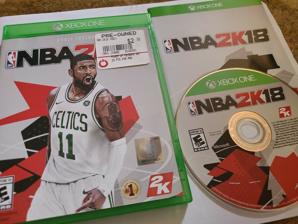 NBA 2K18 (Microsoft Xbox One, 2014) game, case, and artwork. SUPER ...
