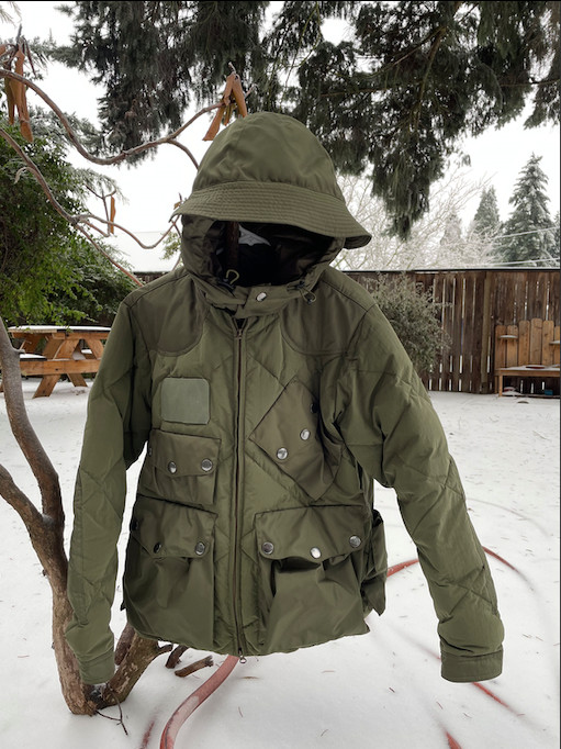 Norbit Short Down Field Jacket in Olive, Size M - Gem