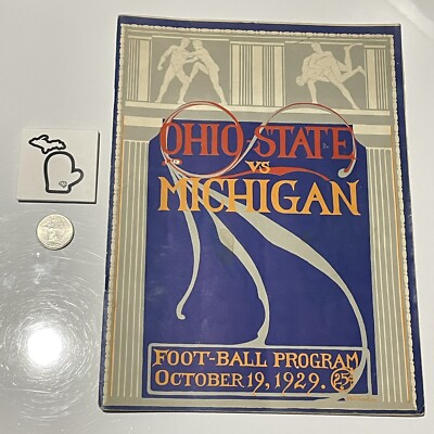 1929 Ohio State Buckeyes @ Michigan Original Football Program OSU UofM ...