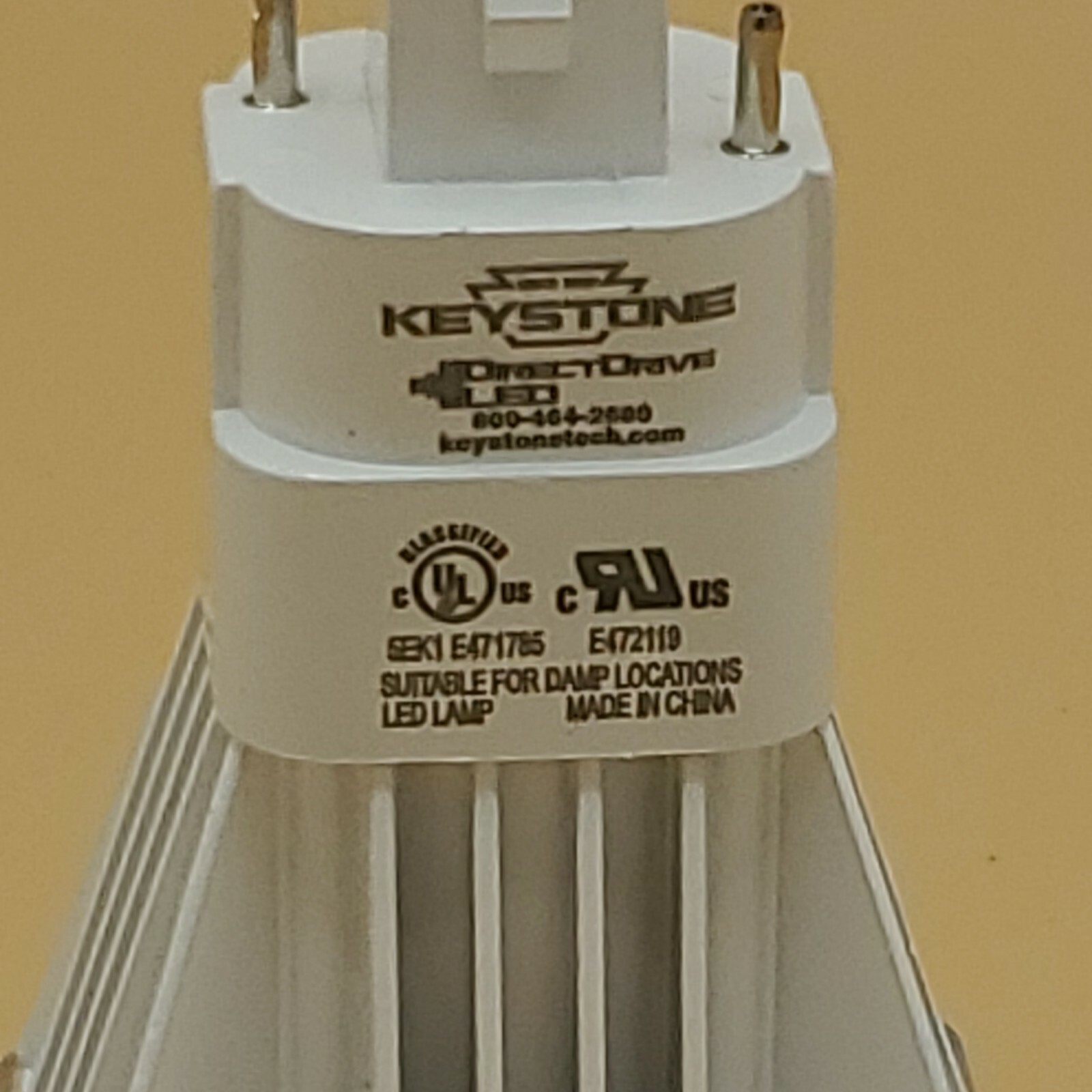 Box of 10 Keystone 8W 2-Pin LED Vertical 4000K Direct Drive KT-LED82P-V ...