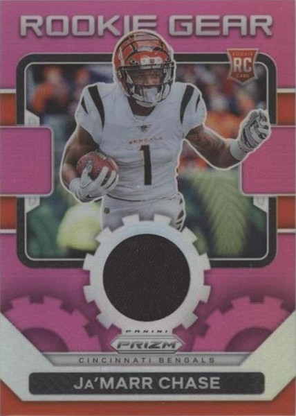 2021 Panini Prizm - Rookie Gear Pink Prizm #RG-7 Ja'Marr Chase (MEM, RC ...