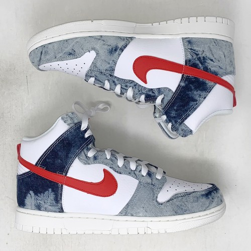 Nike Dunk High 'Washed Denim' Blue Sneaker, Size 7.5 BNIB DV2181-900 | eBay