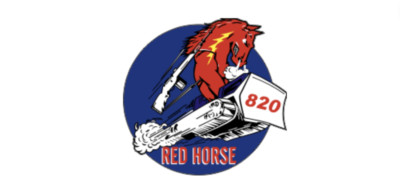 4" air force 820th civil eng sq red horse bumper sticker decal usa made ...