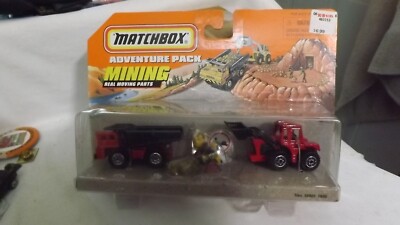 1997 Matchbox Adventure Pack Mining Dump Truck & Wheels Loader Real ...