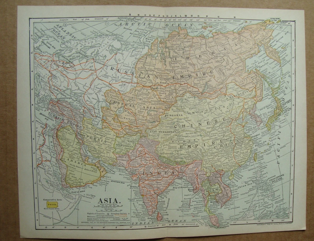 Asia Physical Map Deserts