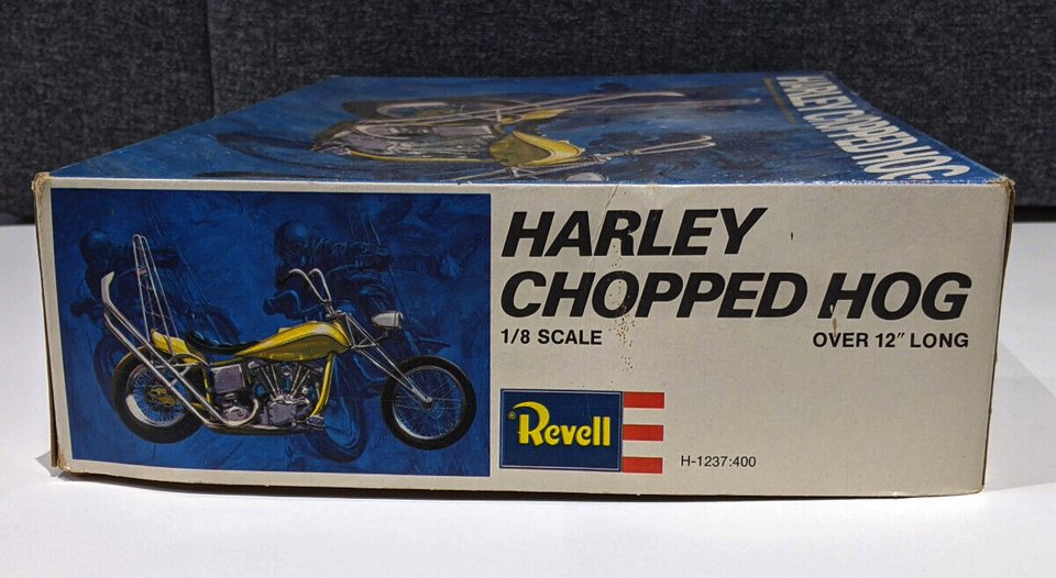 VTG 1968 Revell Harley Chopped Hog 1/8th Scale Model Kit Motorcycle ...