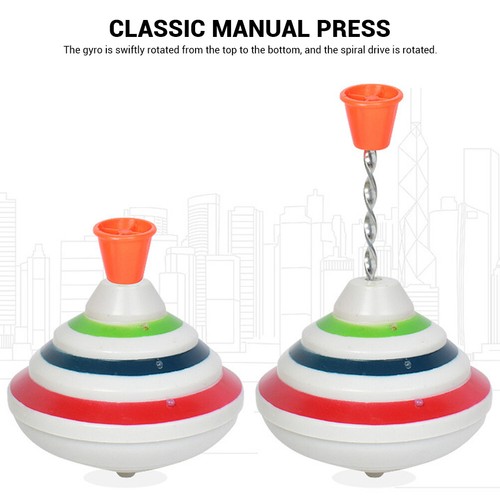 Push Down Top Toy with LED and Music Peg Top Hand Toy Gift ...