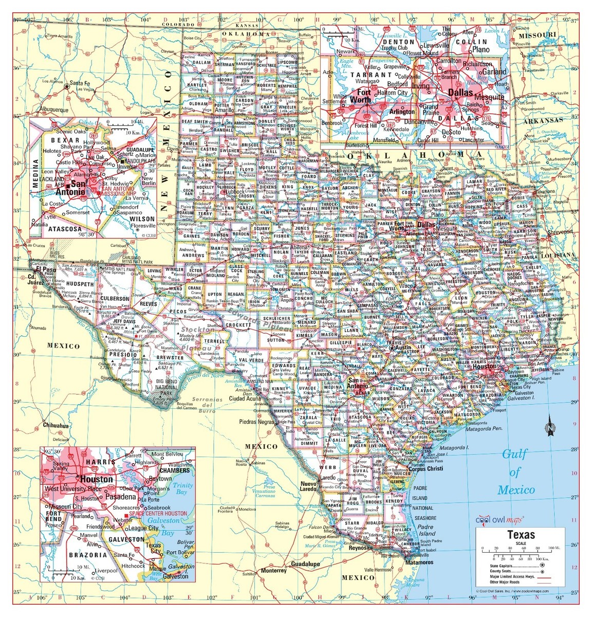 Political Map Of Texas
