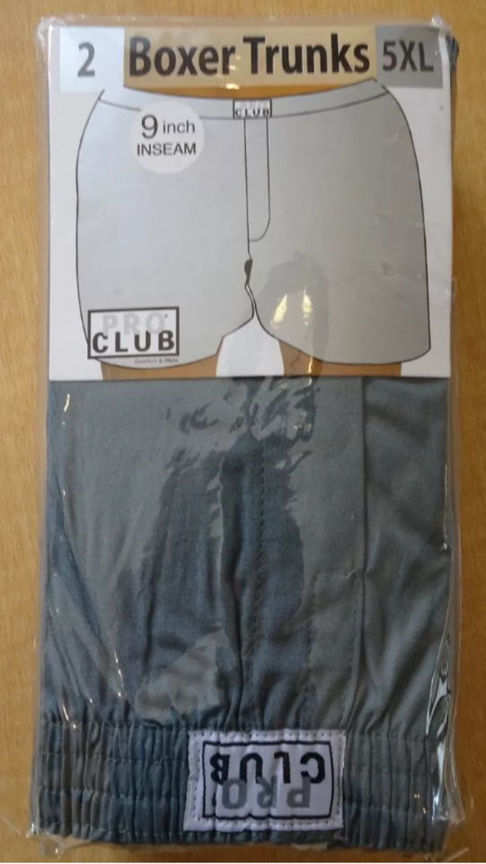 New Men's Pro Club 9 inch inseam Boxer Trunks - 2 pack - Large to 7XL ...