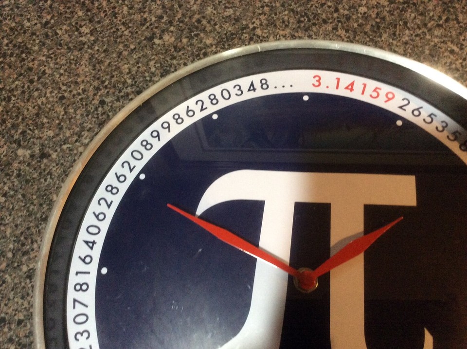 3.14 Pi Wall Clock Mathematical Pi Classroom Wall Decor EUC | eBay