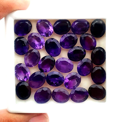 Natural Amethyst Oval Cut Loose Gemstone Lot 36 Pcs 9x11 MM 112 CT | eBay