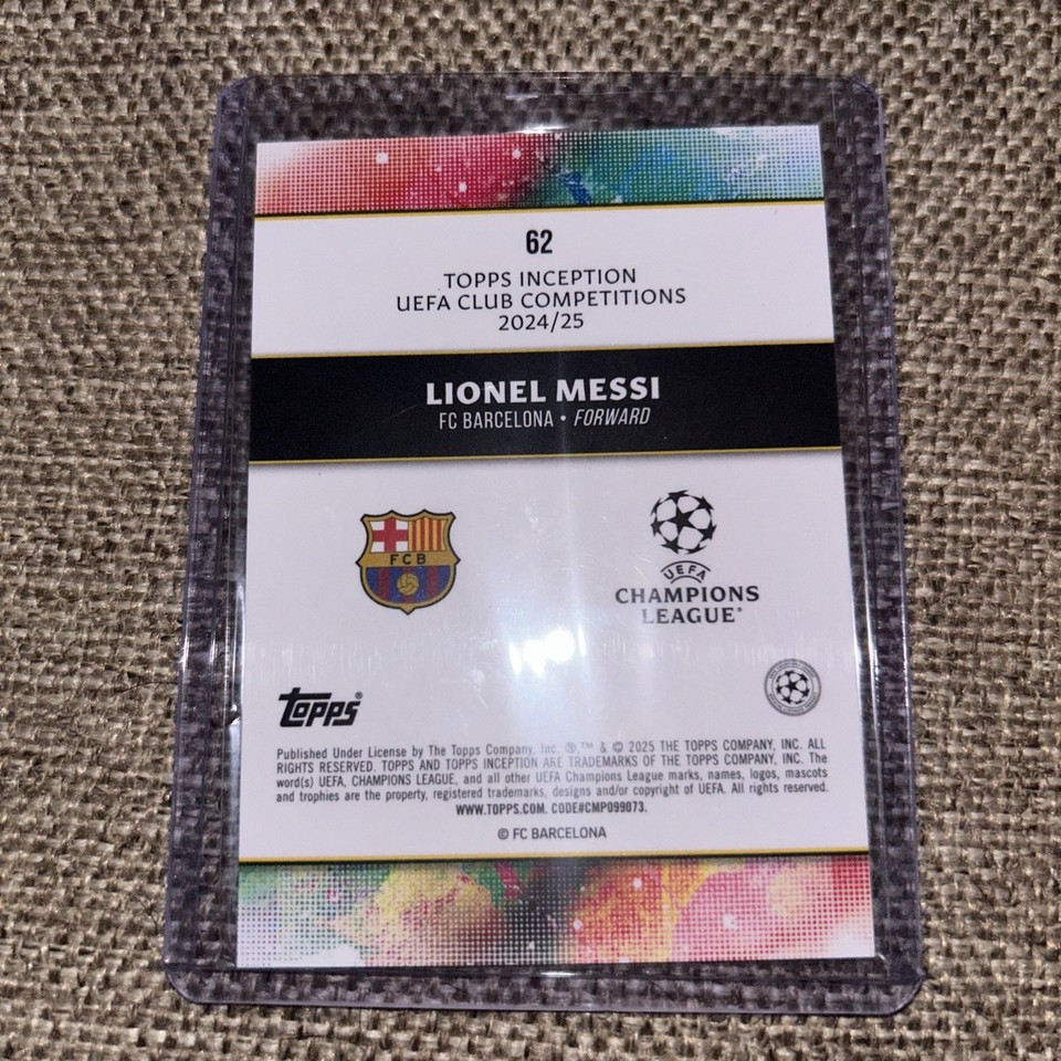 Lionel Messi 2024-25 Topps Inception UEFA Inception Point Barcelona ...