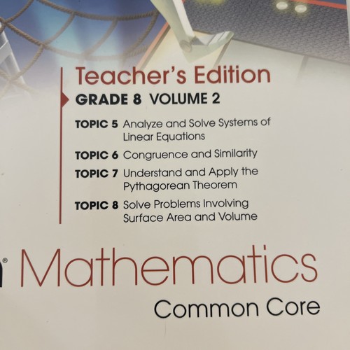 enVision Mathematics Common Core Grade 8 Volume 2, Topics 5-8, Teacher ...