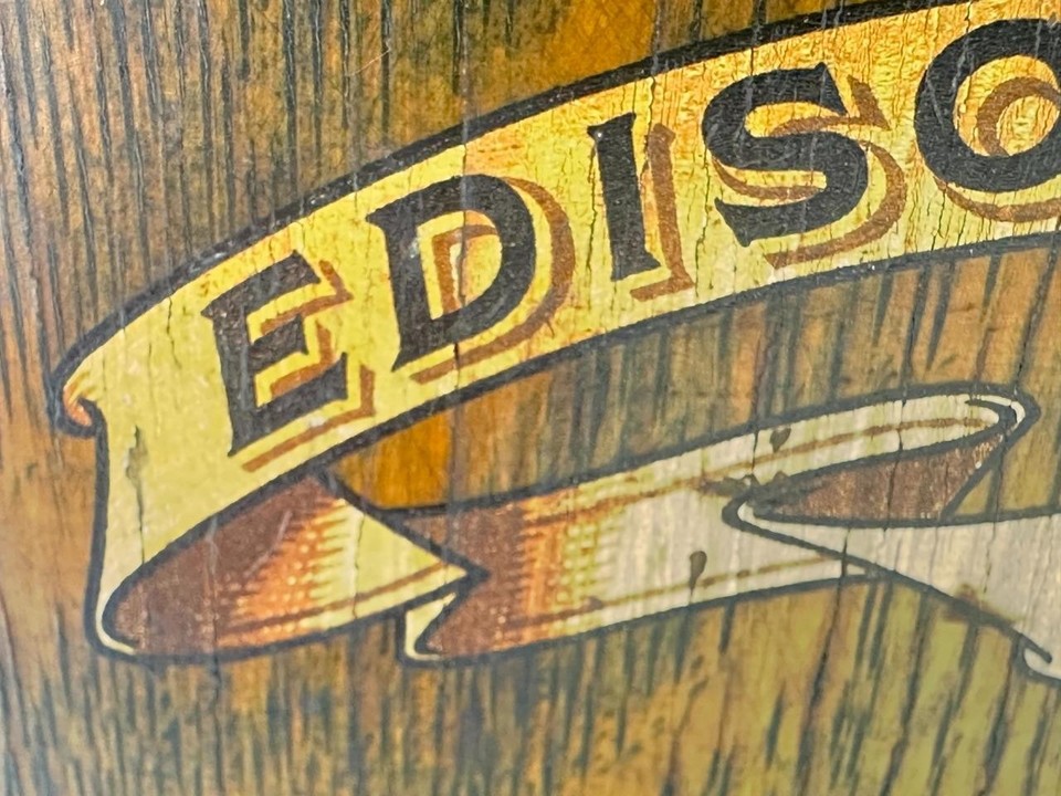 c. 1901 Banner Case w/Special License Label Key Winding Edison GEM ...