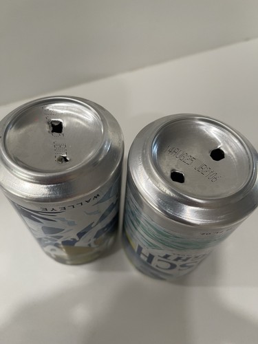 Busch Light 2025 Beer 4 CANS TUNA BASS WALLEYE SALMON Bottom Opened MAN ...