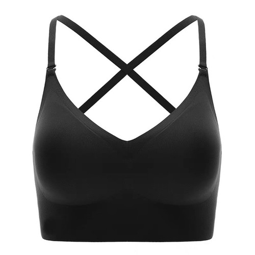 Deep V Neck Bra Open Back Bra Daily Wear Active Lifestyle 3/4 Cup Shape ...