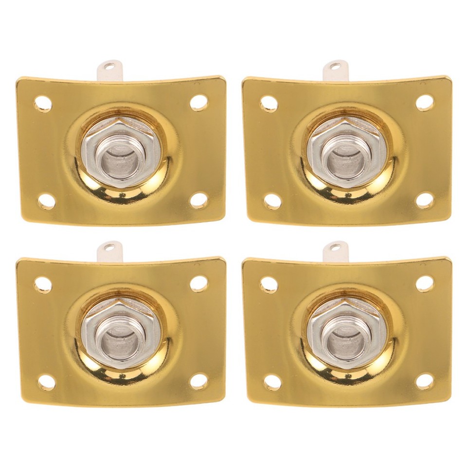 4pcs Guitar Jack: Square Output Jack Plate - Electric Guitar Bass ...