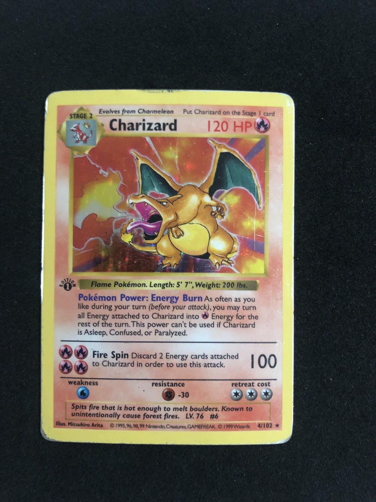 Pokemon Charizard Base Set Shadowless 1st Edition Holo Rare #4 | eBay