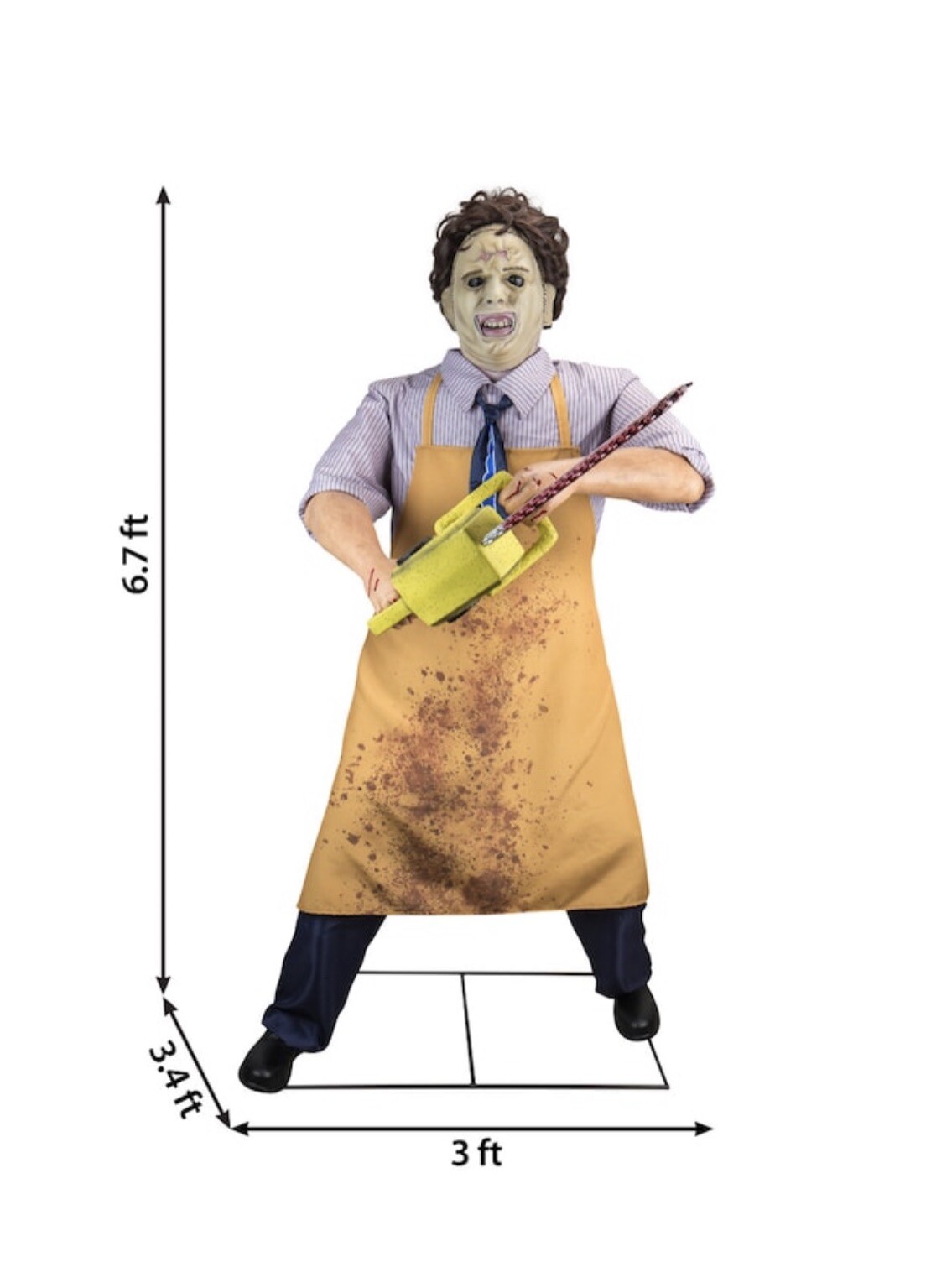 6.5ft Texas Chainsaw Massacre Leatherface Animatronic Lights Up And ...