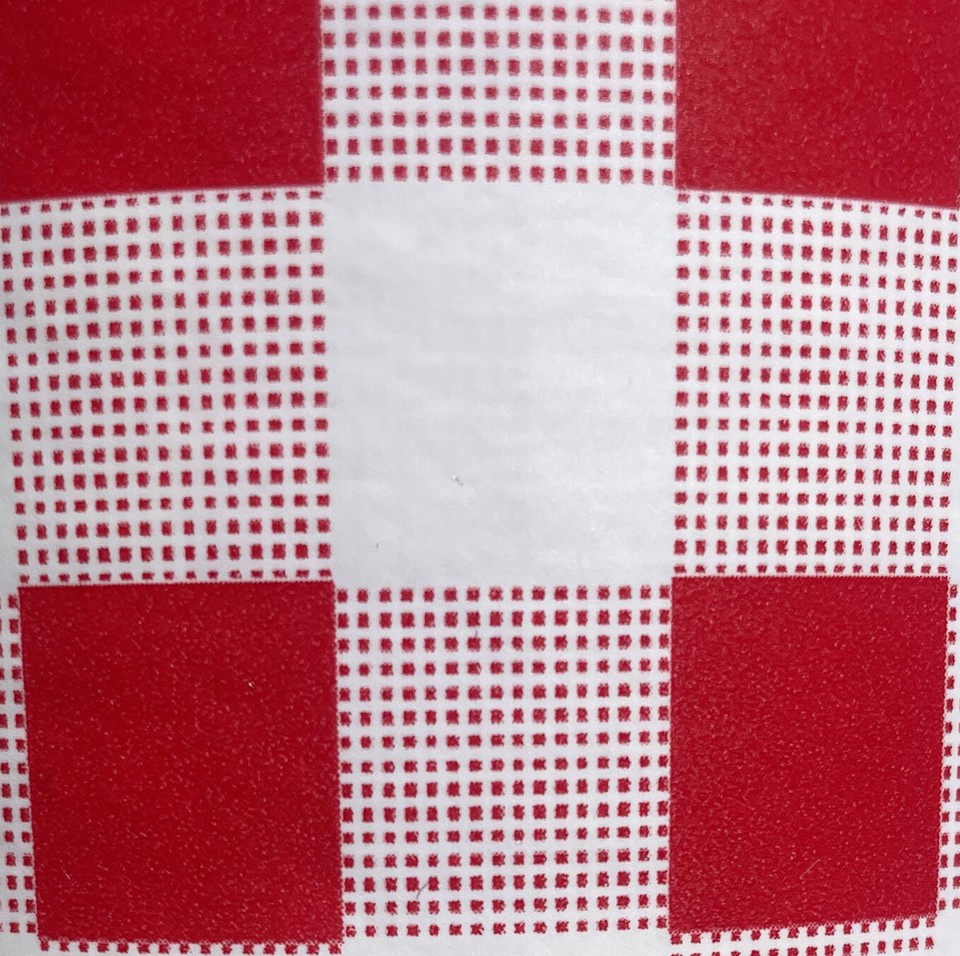 Red Plaid Premium Plastic Vinyl Table Cover Tablecloth Protector - Sold ...