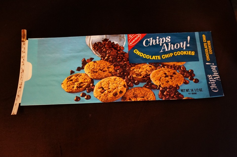 VINTAGE 1965 CHIPS AHOY Cookies ~1st COOKIE MAN Bag ~ Vs Monster ...