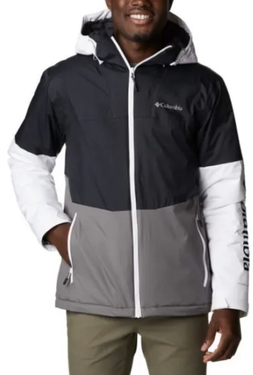 Columbia Men's Point Park Insulated Jacket Black Grey WT8864-012 Sz LT ...