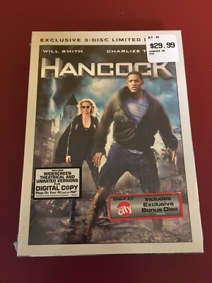 Hancock- Exclusive 3 Disc Limited Edition DVD (Unrated & Theatrical ...