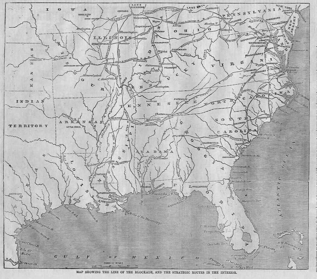 Civil War Railroads Map