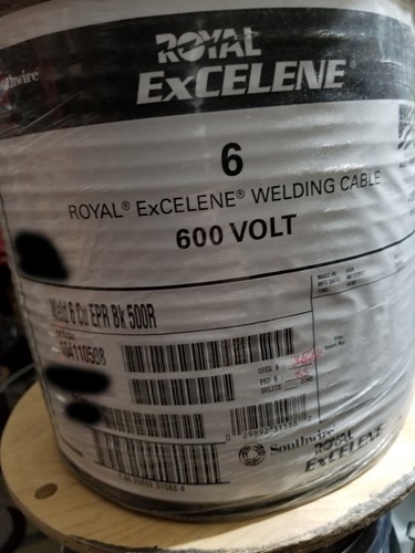 Southwire Royal Excelene #6 6awg Flexible Welding/Battery Cable 600V ...