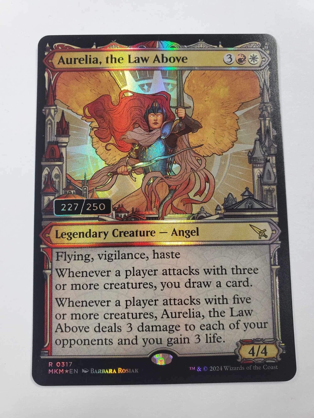 MTG Aurelia, the Law Above 0317 Foil Rare serialized #227/250 | eBay