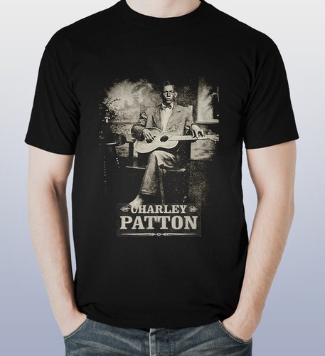 Blues Charley Patton Short Slevee Black T-Shirt | eBay
