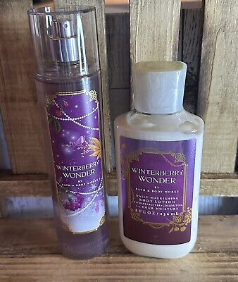 Bath and Body Works WINTERBERRY WONDER Body Lotion & Fragrance Mist ...