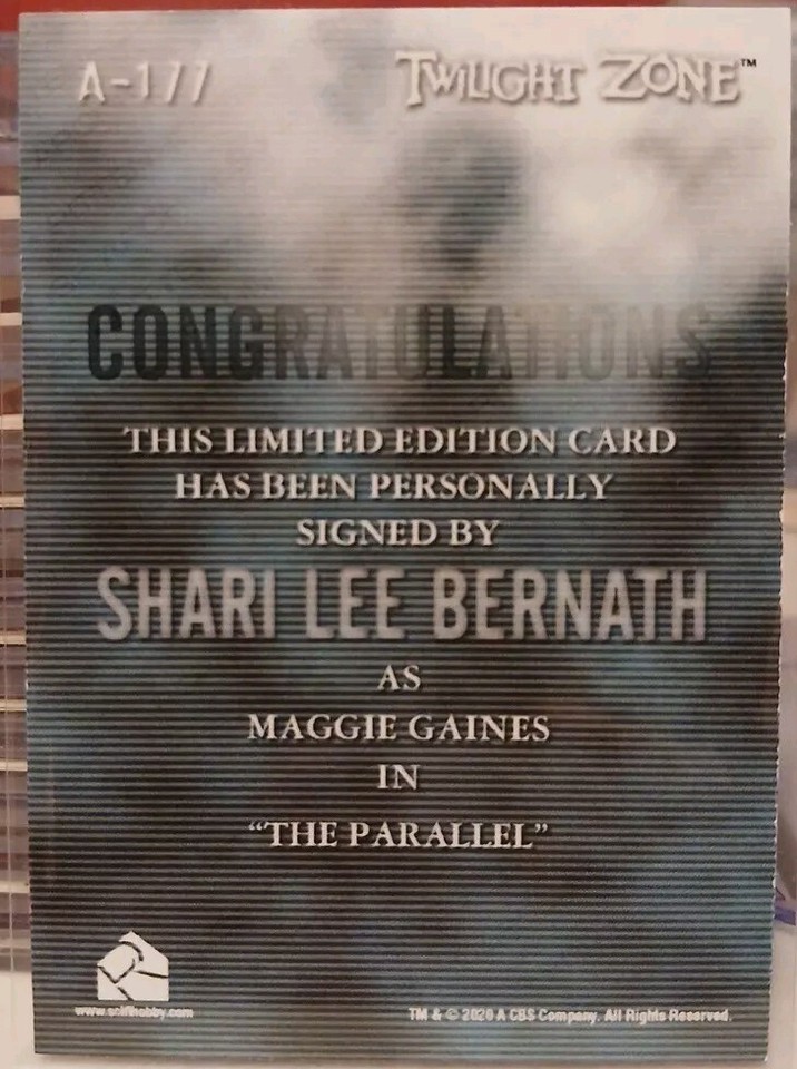 Twilight Zone Archives Shari Lee Bernath Autograph Card A177 2020 ...