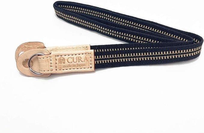 CURA CSS-100GD/BK 3i Braided Silk Lanyard Patch Leather (90 cm) Gold ...