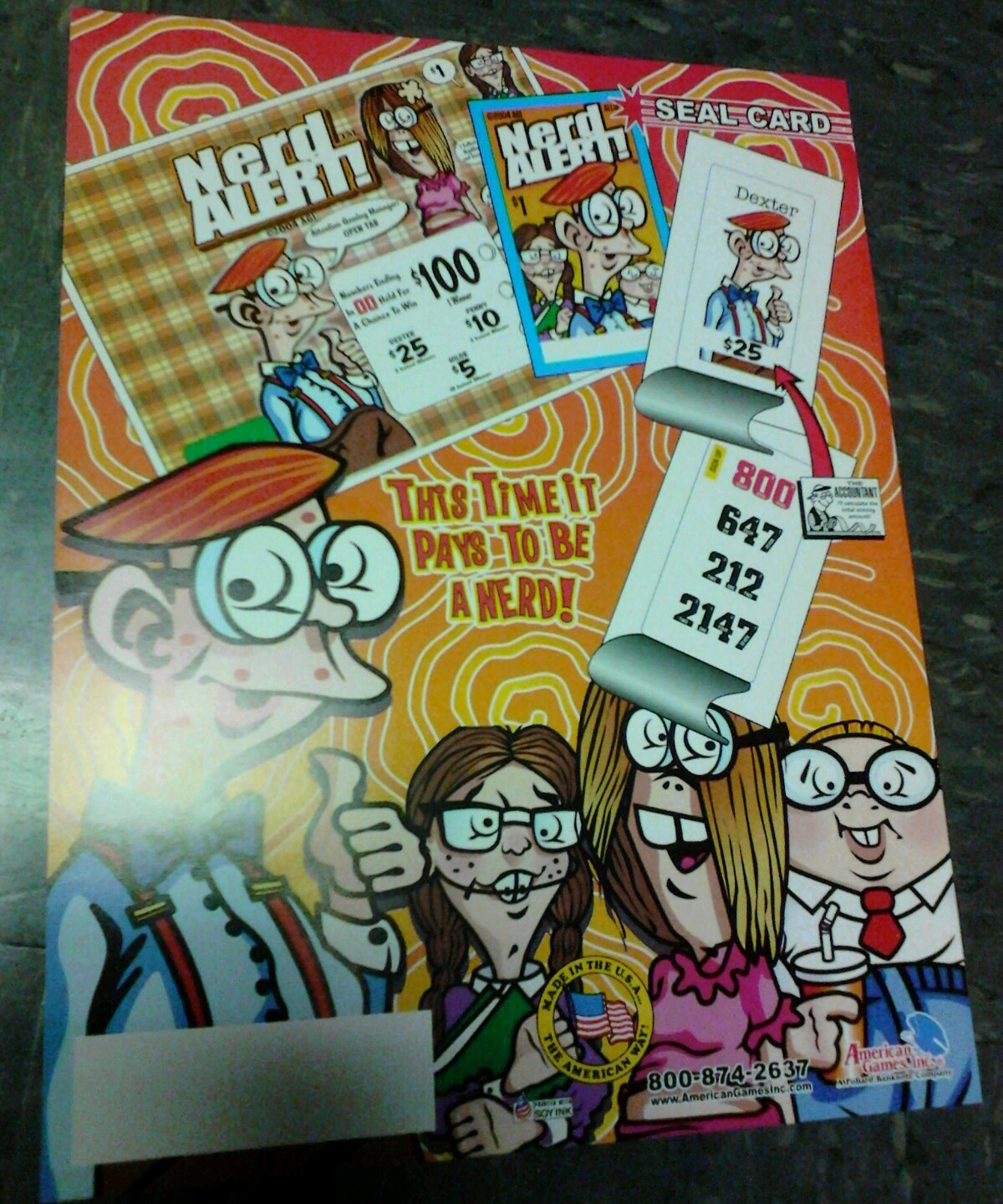 American Games NERD ALERT! SEAL CARD flyer- good original | eBay