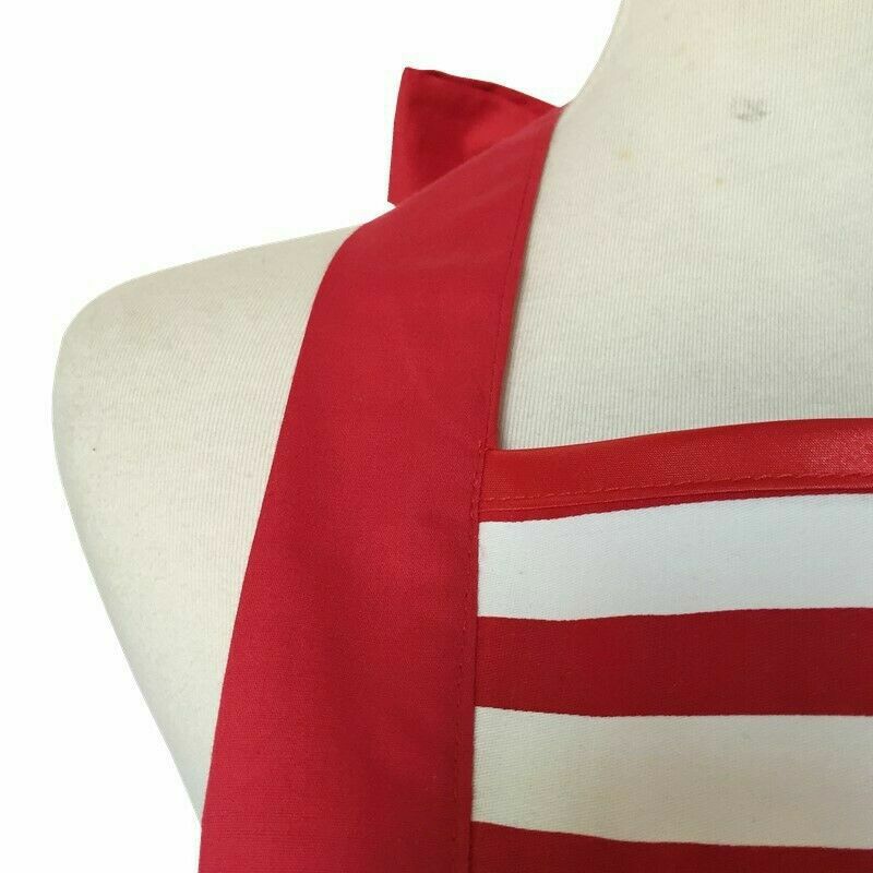 Woman Girls Adjustable Cotton Striped Apron Dress Vintage Cooking ...