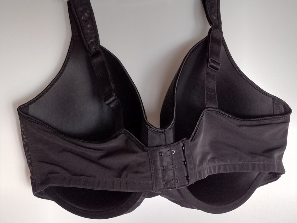 Playtex Secrets Balconette Black Bra Size 42DD Style 4823 UNDERWIRE ...