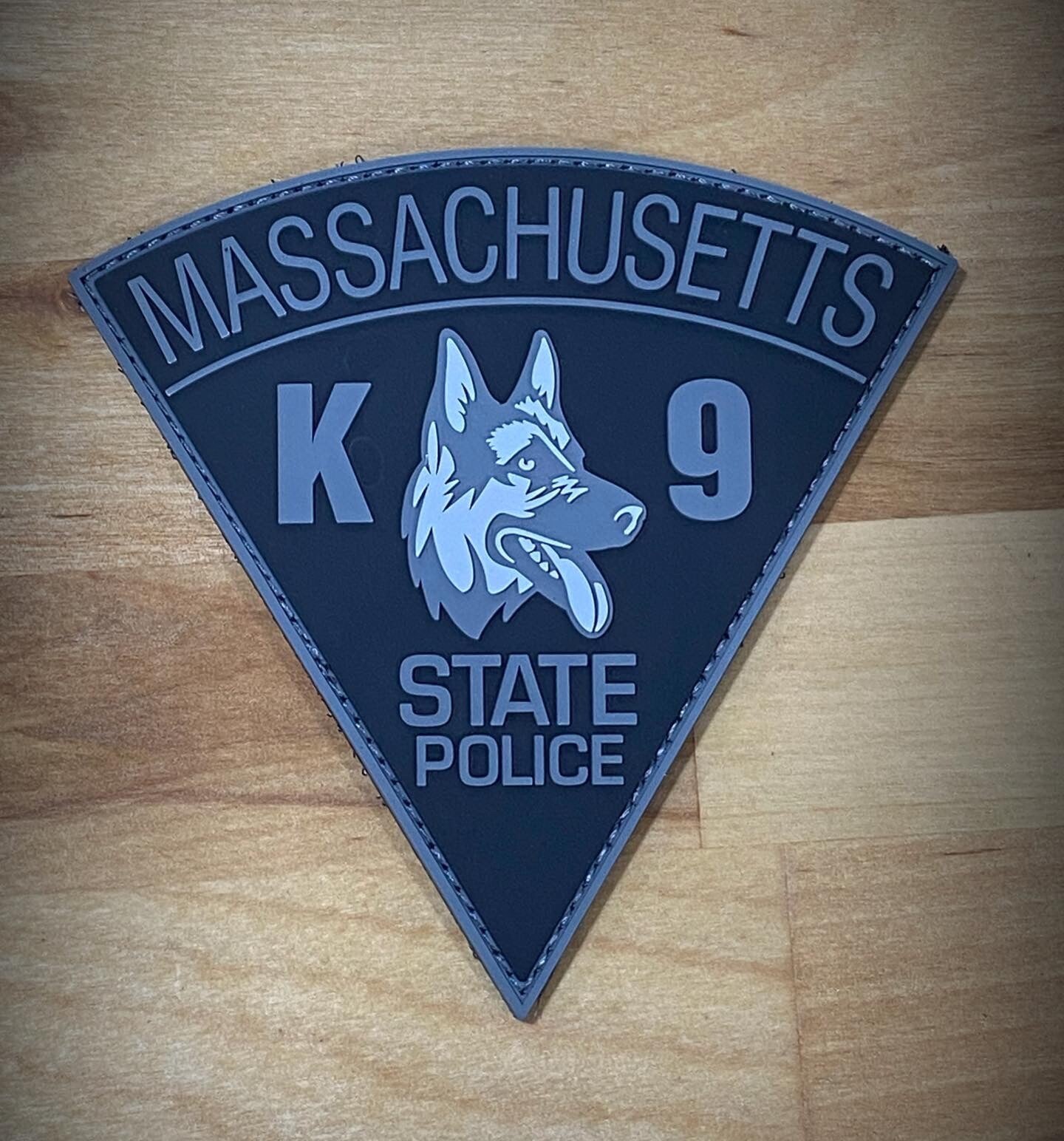 Massachusetts State Police K9 Hook and Loop PVC patch SUBDUED | eBay
