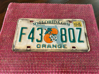 Vintage Genuine 2015 FLORIDA Orange County License Plate Tag F438QZ ...