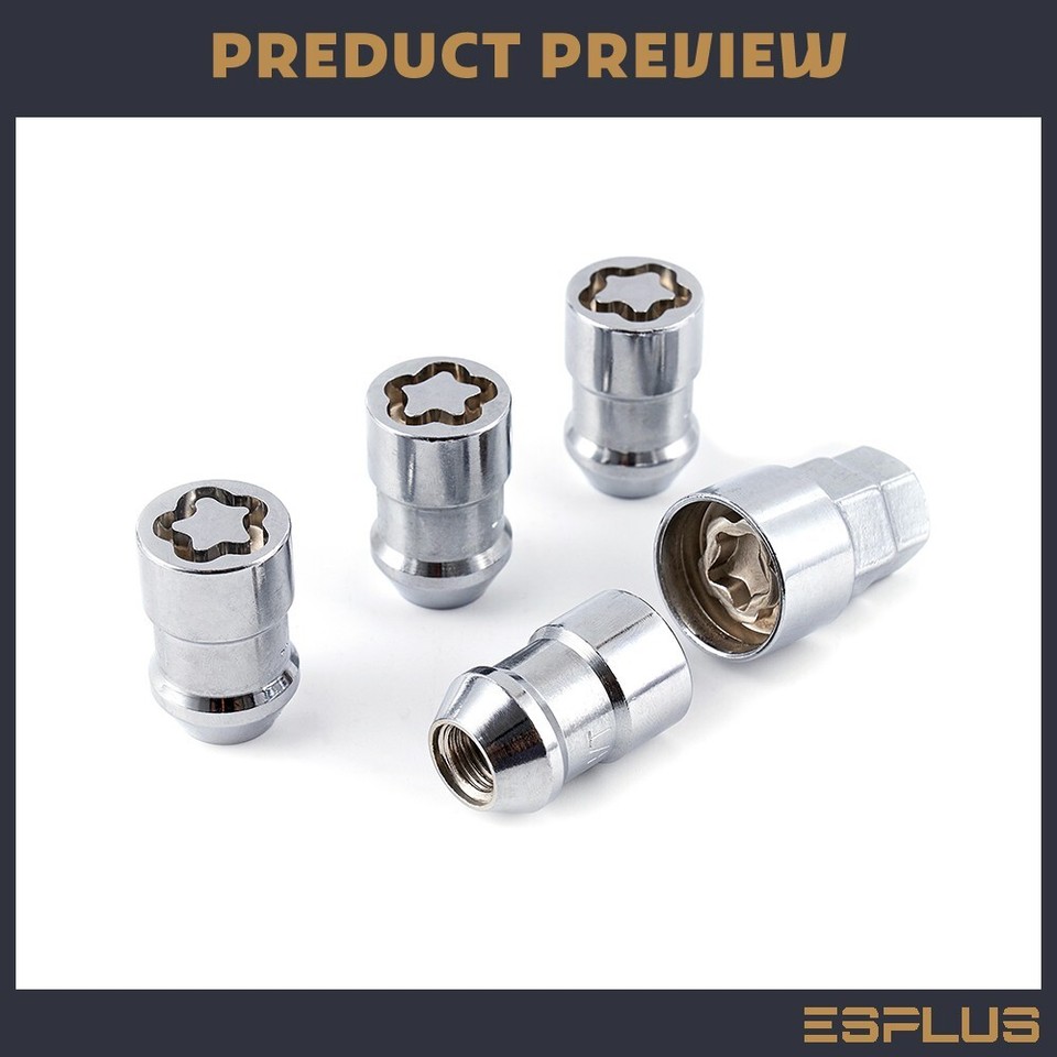 4 Pc Hyundai Wheel Lock M12x1.5 Chrome Fit Elantra/Ioniq/Kona/Sonata ...