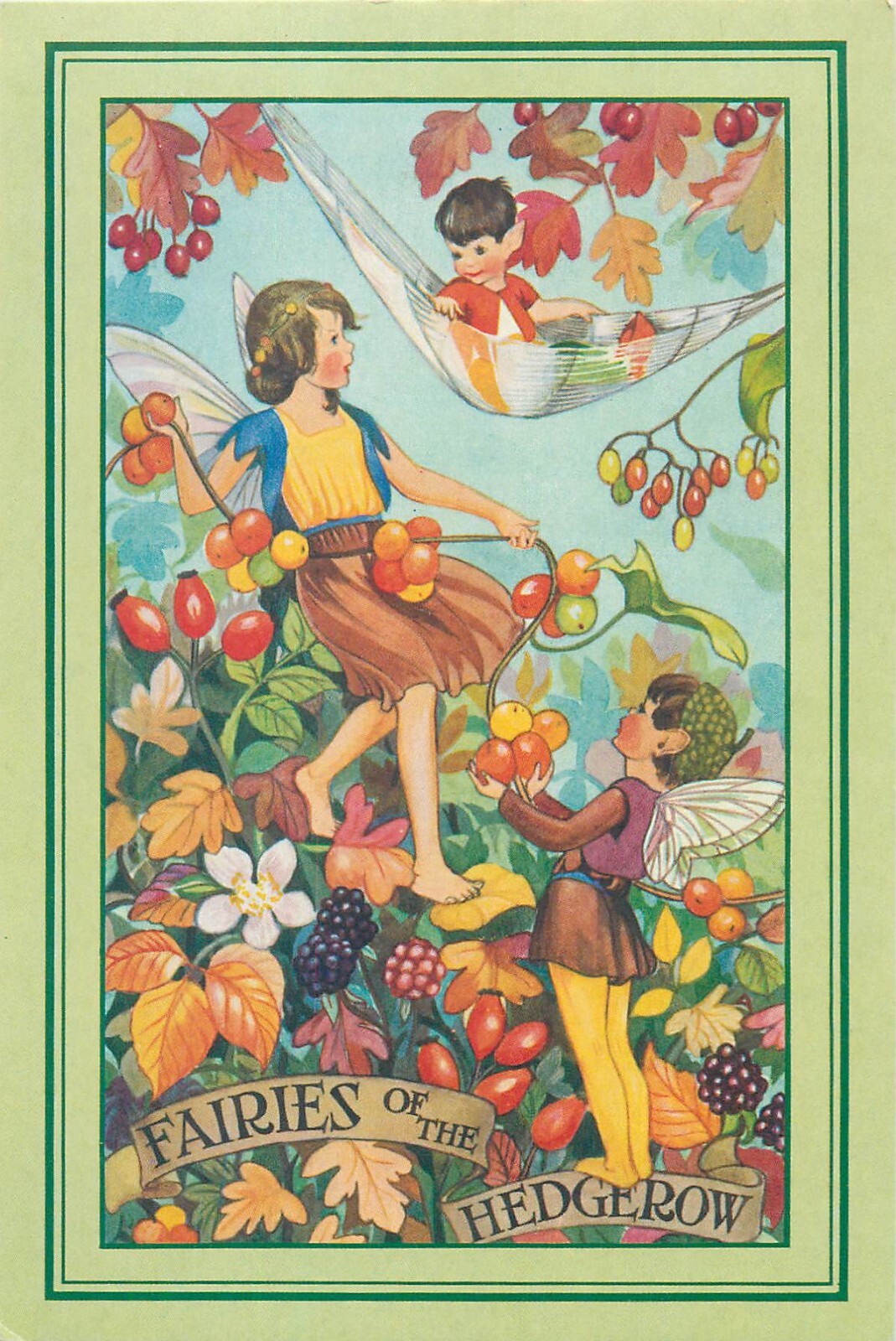 Salmon series 3 postcards set printed in England fairies fairy fay ...