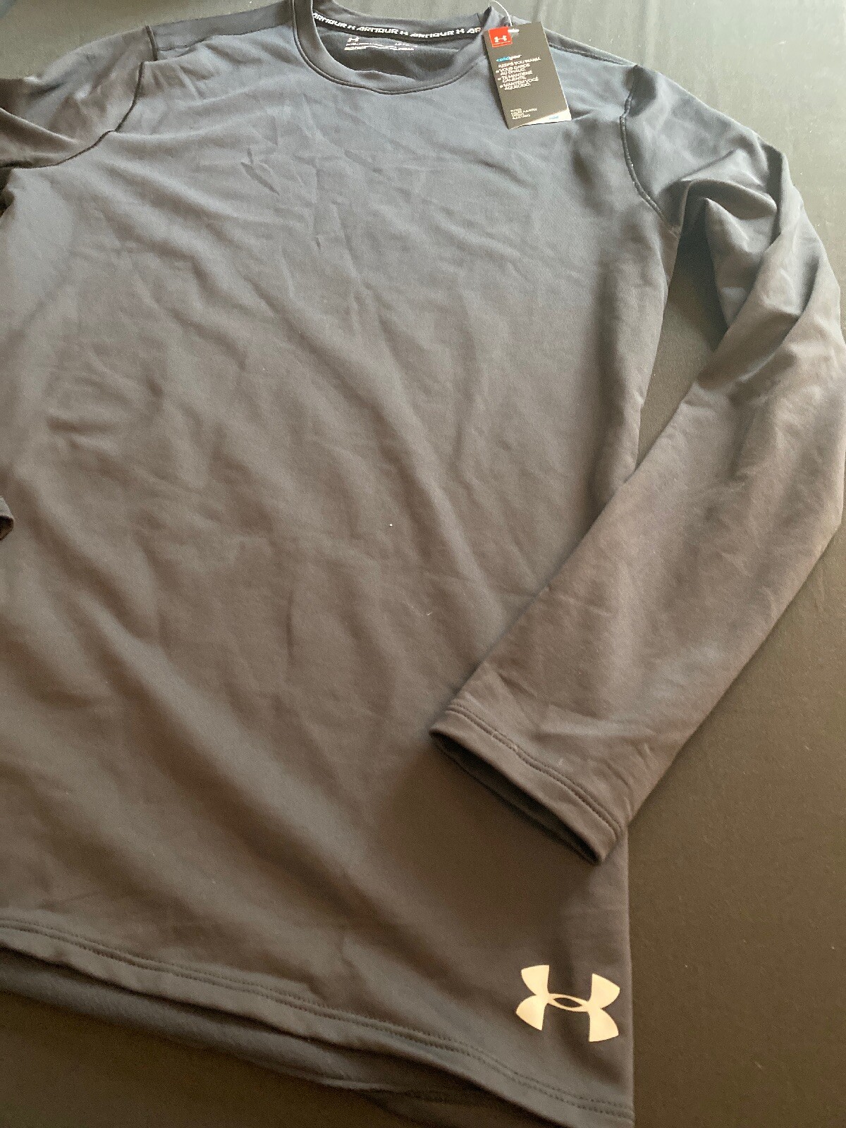 Under Armour Mens Large UA Coldgear Fitted Crew Neck Long Sleeve NWT ...