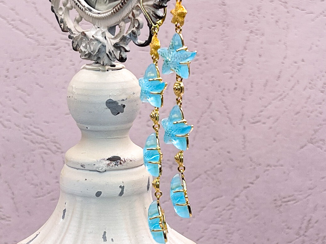 TAGLIAMONTE (RW187) 925SS/YGP Venetian Cameo Earrings*Sea Life*Reg.$240 ...